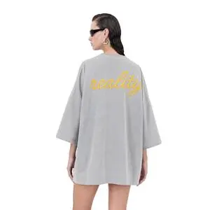 MYSIMPLICATED Oversized T-shirt With Graphic Detail - Grey