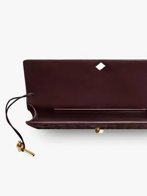 Bottega Veneta Andiamo Suede Clutch With Intrecciato Pattern