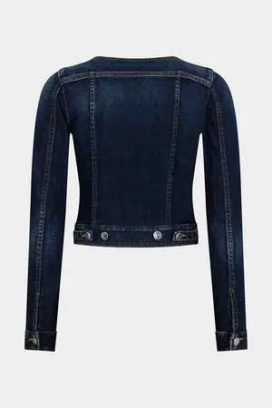Dsquared2 Stretch Denim Long Sleeves Corset Jacket