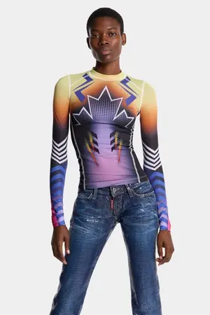 Dsquared2 Skiers Printed Long Sleeve T-shirt
