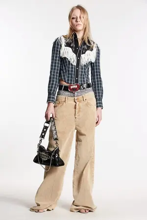 Dsquared2 Wide Leg Corduroy Jeans