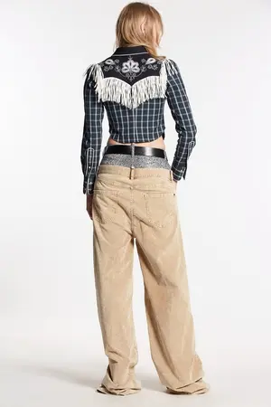 Dsquared2 Wide Leg Corduroy Jeans