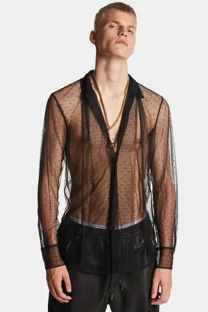 Dsquared2 Evening See Through Bow Shirt