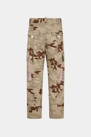Dsquared2 Camouflage Cargo Pants With Crystal Embellishments