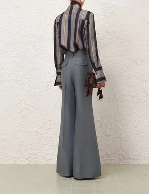 Zimmermann Valiant Structured Flare Pant - Airforce