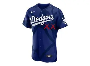 KAWS Nike Mlb Authentic Los Angeles Dodgers Jersey - Blue