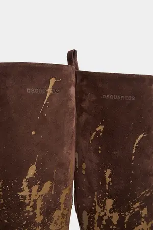 Dsquared2 Deanday Heeled Leather Long Boots