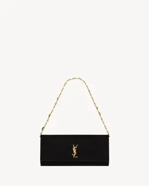 Saint Laurent Kate Clutch In Velvet