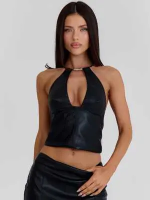 OUTCAST Althena Halter Neck Corset Top