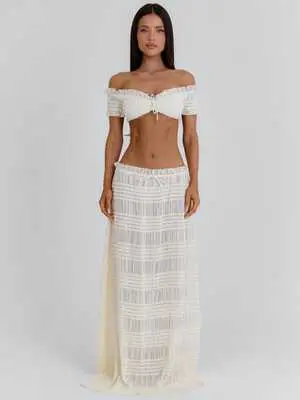 OUTCAST Cassidee Maxi Skirt Cream