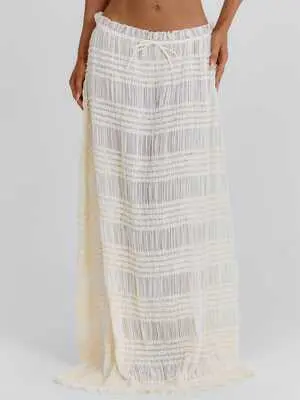 OUTCAST Cassidee Maxi Skirt Cream