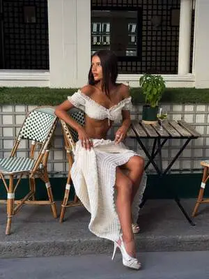 OUTCAST Cassidee Maxi Skirt Cream