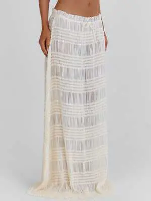 OUTCAST Cassidee Maxi Skirt Cream