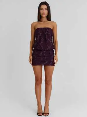 OUTCAST Ayanna Mini Dress - Purple