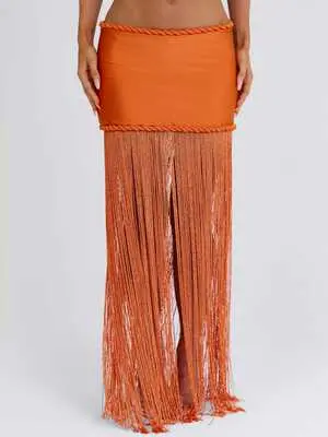 OUTCAST Angeline Maxi Skirt - Orange