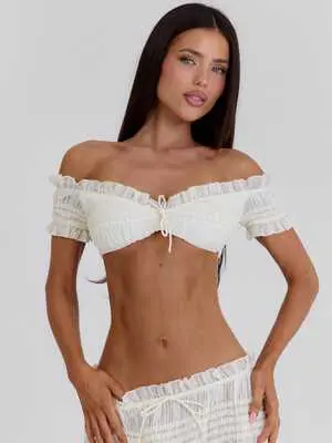 OUTCAST Cassidee Crop Top Cream