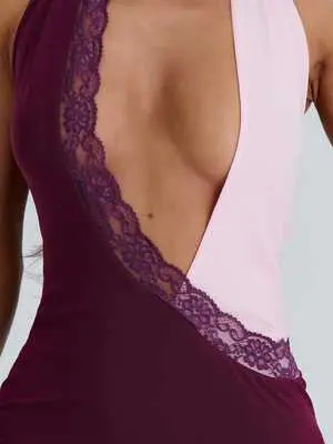 OUTCAST Natalee Mini Dress Burgundy