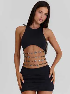 OUTCAST Meghan Mini Dress With Cut-out Detail