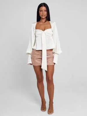 OUTCAST Kavana Mini Skirt Rose Gold
