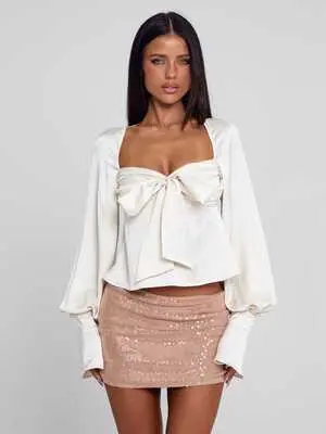 OUTCAST Kavana Mini Skirt Rose Gold