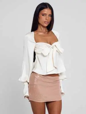 OUTCAST Kavana Mini Skirt Rose Gold