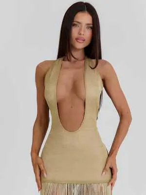 OUTCAST Vivvian Maxi Dress - Gold