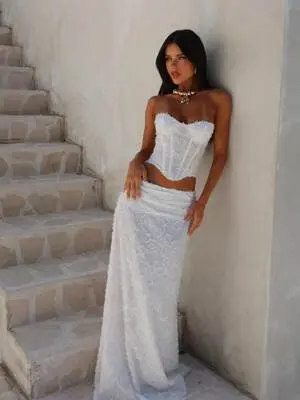 OUTCAST Catherine Corset Top Ivory
