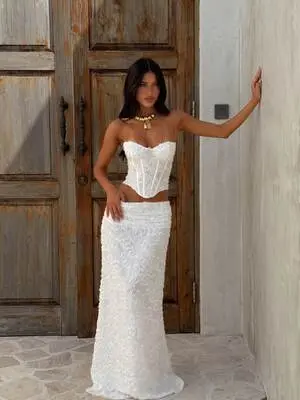 OUTCAST Catherine Corset Top Ivory