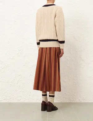 Zimmermann Valiant Cable Knit Sweater - Natural