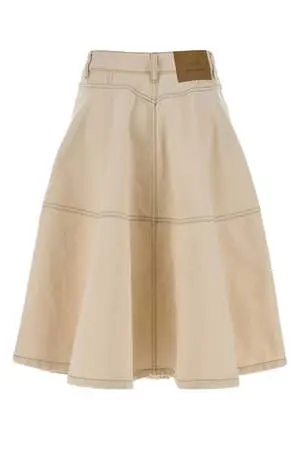AMI Paris Melange Ivory Denim Skirt