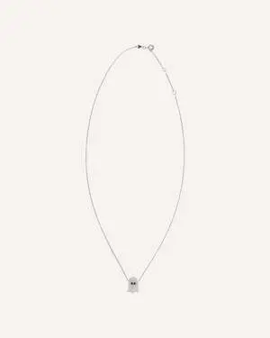 ALIITA Ghost Necklace In 9-karat Yellow With White Coral And Black Belgian Marble