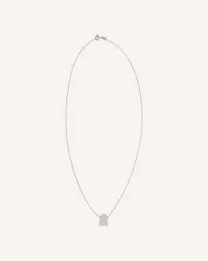 ALIITA Ghost Necklace In 9-karat Yellow With White Coral And Black Belgian Marble