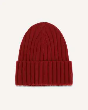 Moncler Wool Beanie With Logo - Red