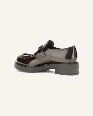 Prada Leather Logo Loafers