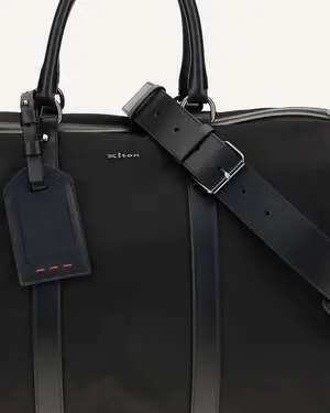 Kiton Leather-trim Travel Duffle Bag