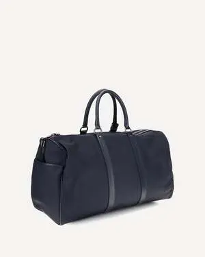Kiton Leather-trim Travel Duffle Bag - Blue