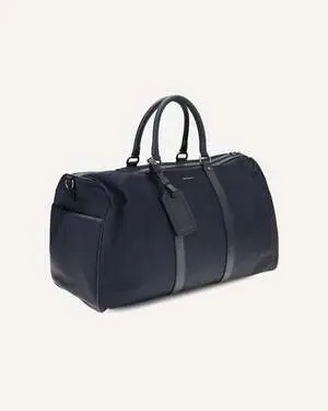 Kiton Leather-trim Travel Duffle Bag - Blue