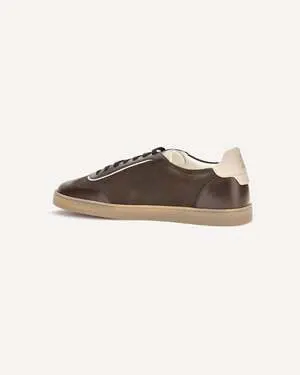 Brunello Cucinelli Leather Sneakers With Suede Details