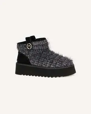 Pinko Tweed And Lurex Ankle Boots