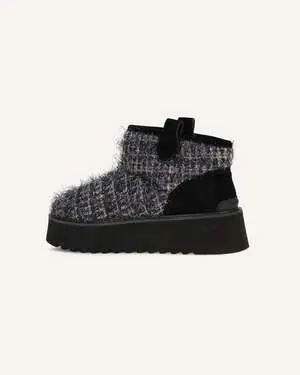 Pinko Tweed And Lurex Ankle Boots
