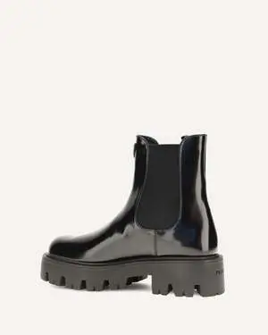 Prada Brushed Leather Ankle Boots