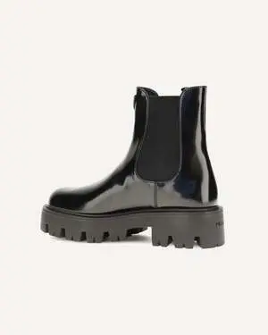 Prada Brushed Leather Ankle Boots