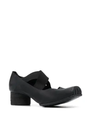 UMA WANG Leather Block-heel Pumps - Black
