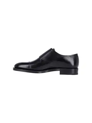 John Lobb William Monk Strap Shoes - Black