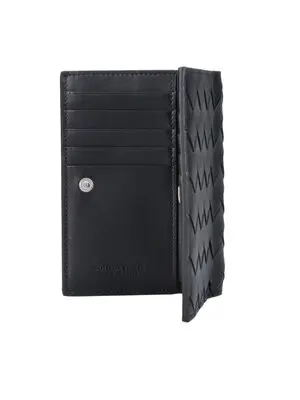 Bottega Veneta Bi-fold Wallet "intrecciato - Black