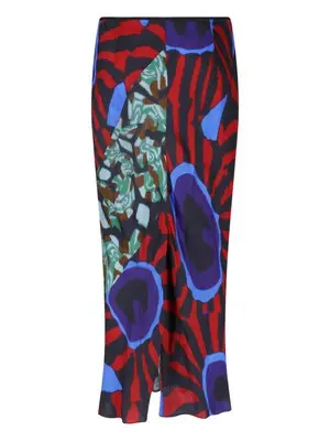 Dries Van Noten Printed Midi Skirt
