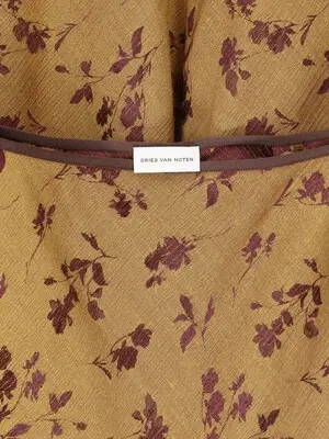 Dries Van Noten Printed Midi Skirt - Yellow