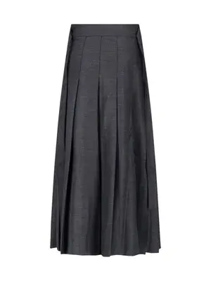 RÓHE Virgin Wool Maxi Skirt - Gray