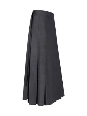 RÓHE Virgin Wool Maxi Skirt - Gray