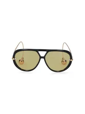 Bottega Veneta Knot Aviator Sunglasses - Black